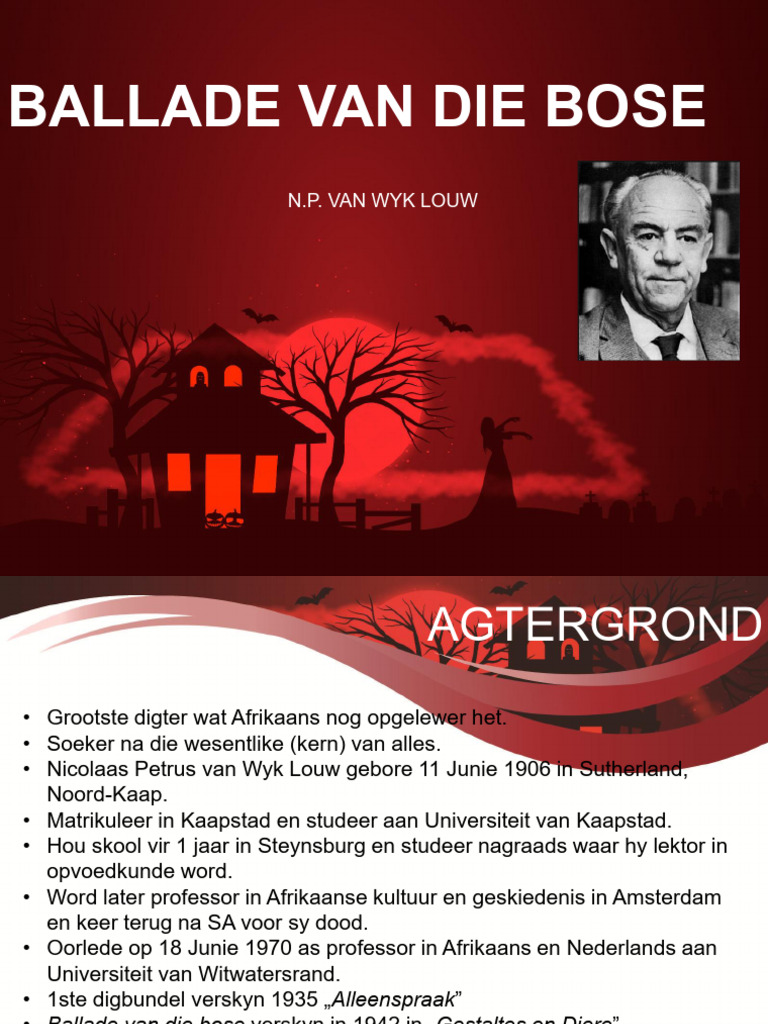 Ballade Van Die Bose NP Van Wyk Louw 21 April (1) | PDF