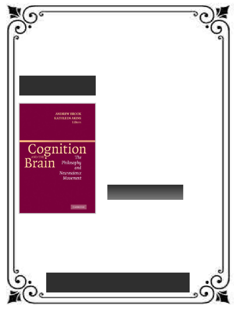 Cognition and the Brain The Philosophy and Neuroscience Movement 1st Edition Andrew Brook ebook ...