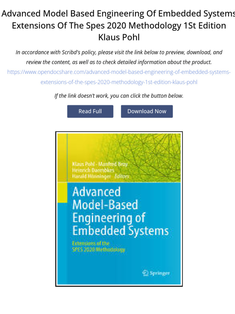 Advanced Model Based Engineering of Embedded Systems Extensions of the ...