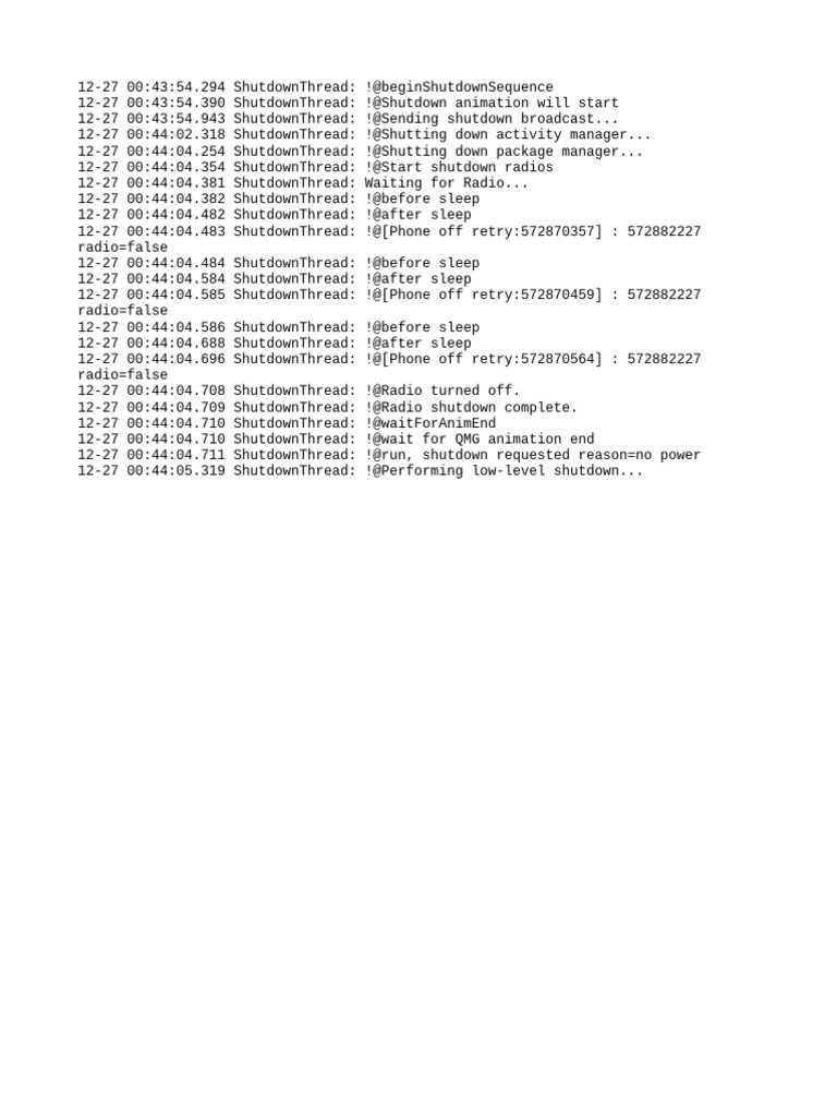 Shutdown Profile.4 | PDF