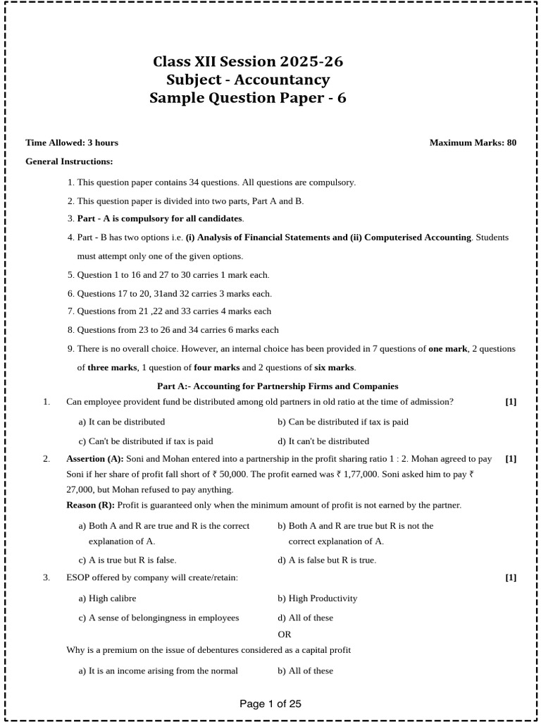 Accountancy sample paper | PDF | Balance Sheet | Expense