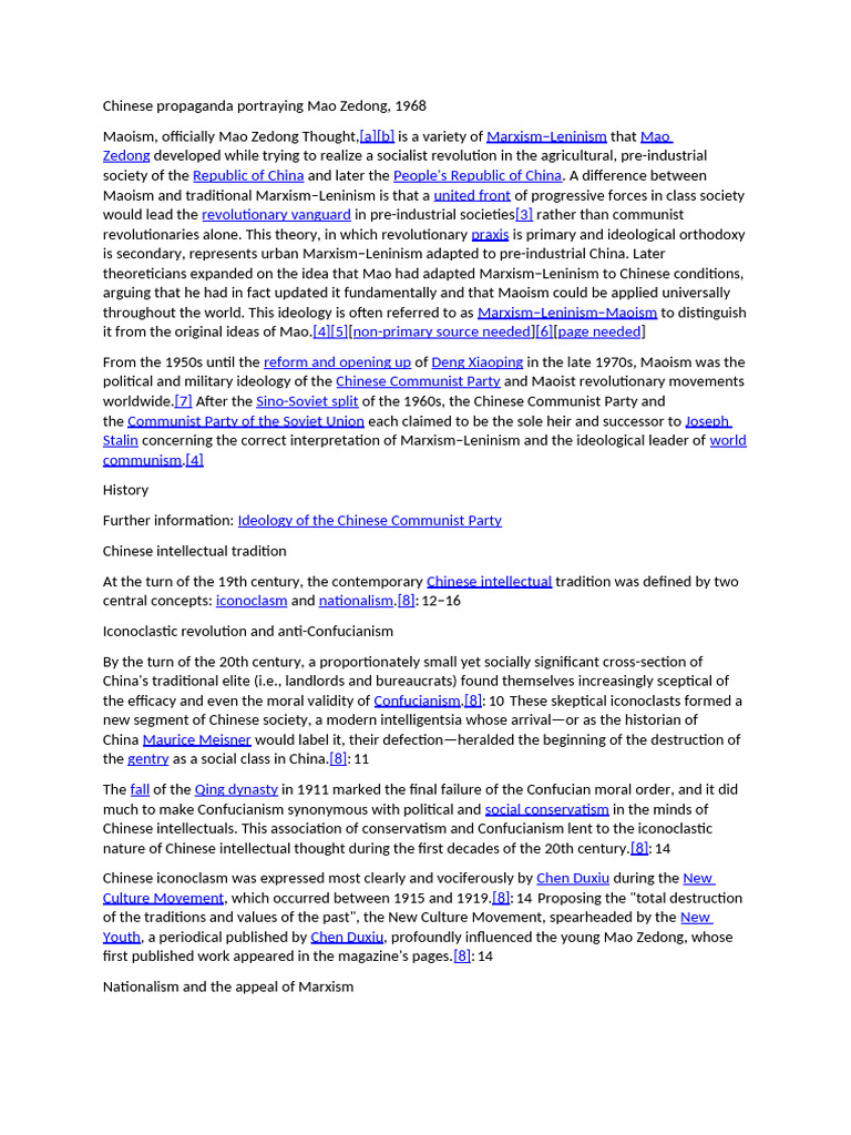 Chinese Propaganda Portraying Mao Zedong | PDF | Maoism | Mao Zedong
