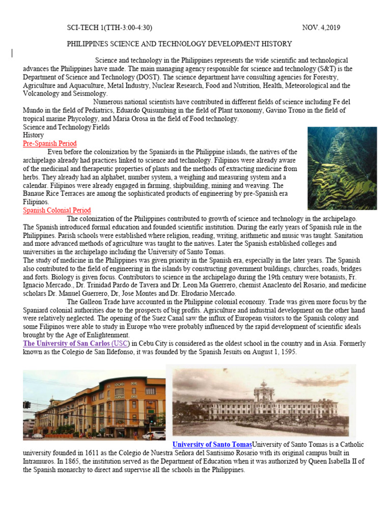 Philippines Science and Technology Development History | PDF | Philippines