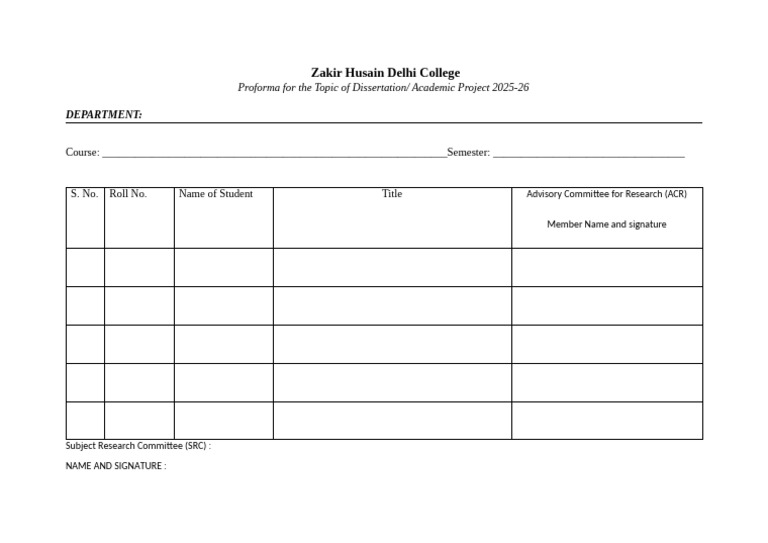 Dissertation Topic Approval Proforma | PDF