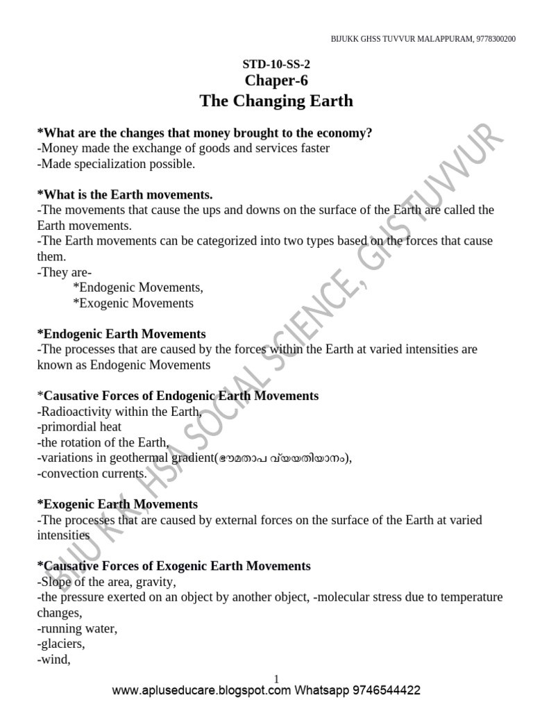 Earth Movements and Their Impacts | PDF | Volcano | Earthquakes