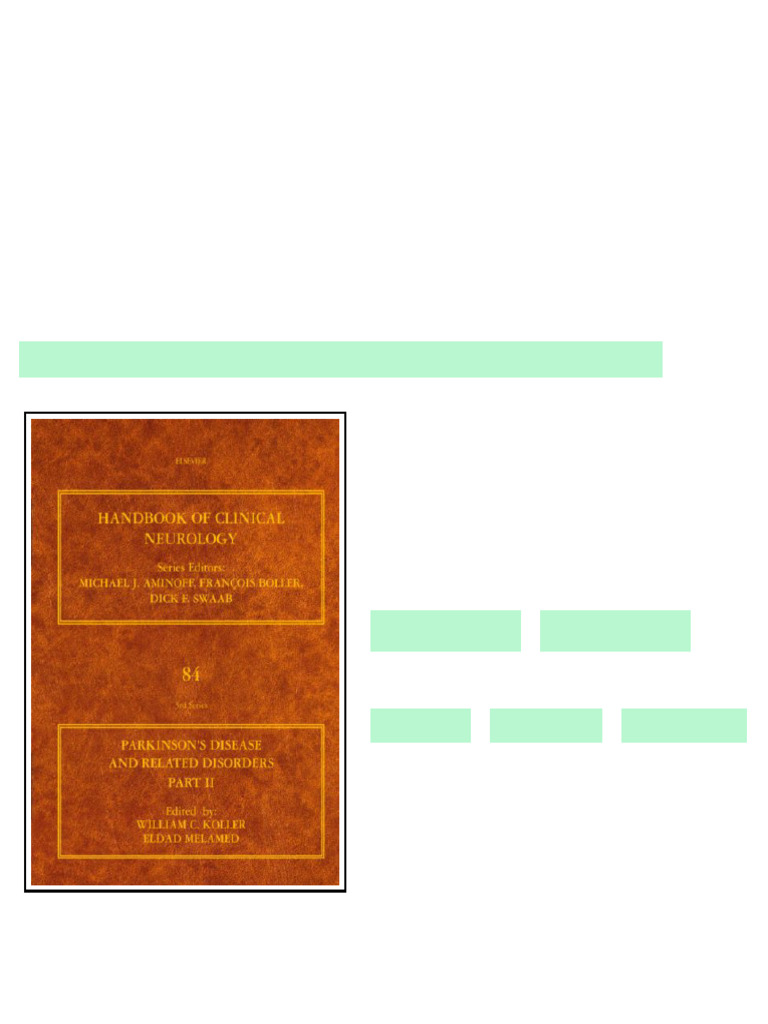 (Ebook) Parkinson's Disease and Related Disorders Part II: Handbook of ...