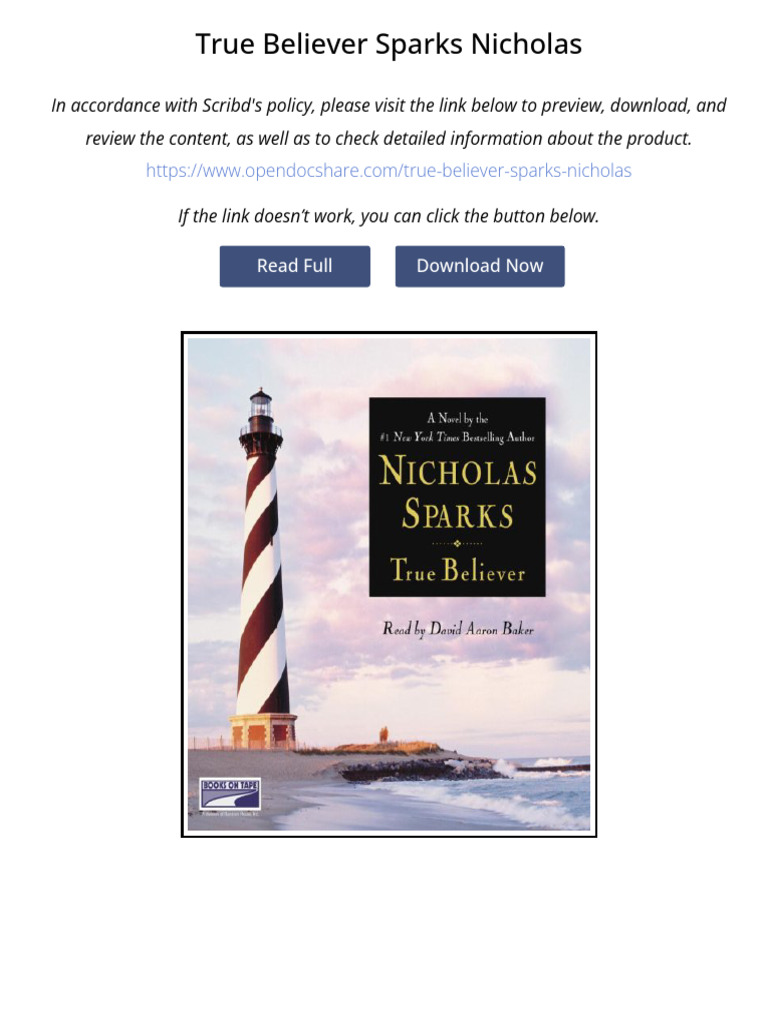 True Believer Sparks Nicholas | PDF