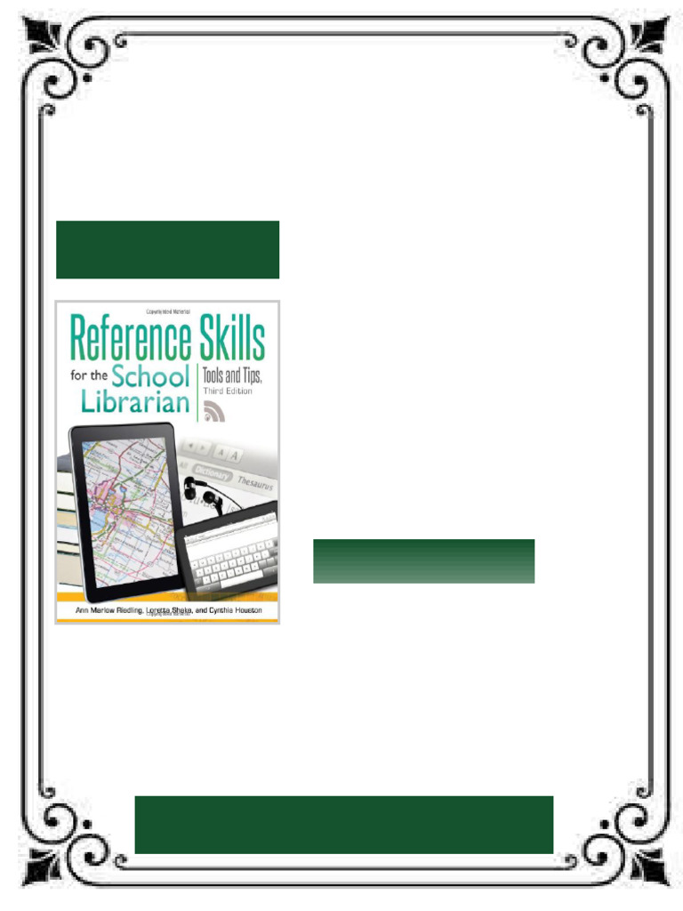 Reference Skills for the School Librarian Tools and Tips 3rd Edition Ann Marlow Riedling ebook ...