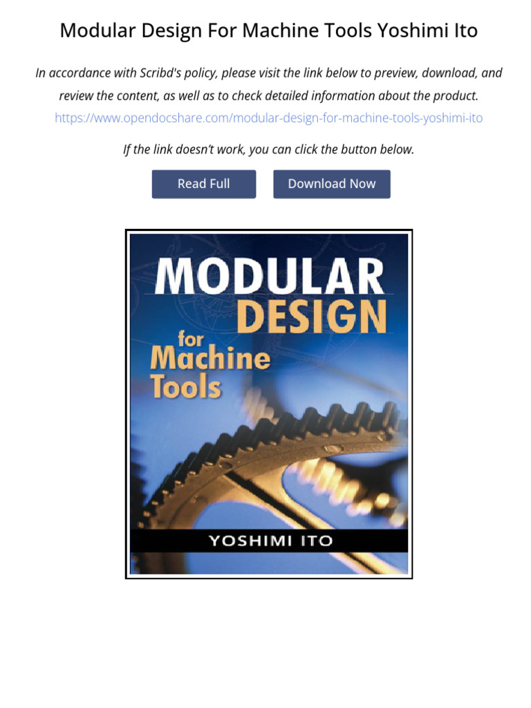 Modular Design For Machine Tools Yoshimi Ito | PDF | Engineering | Beam ...