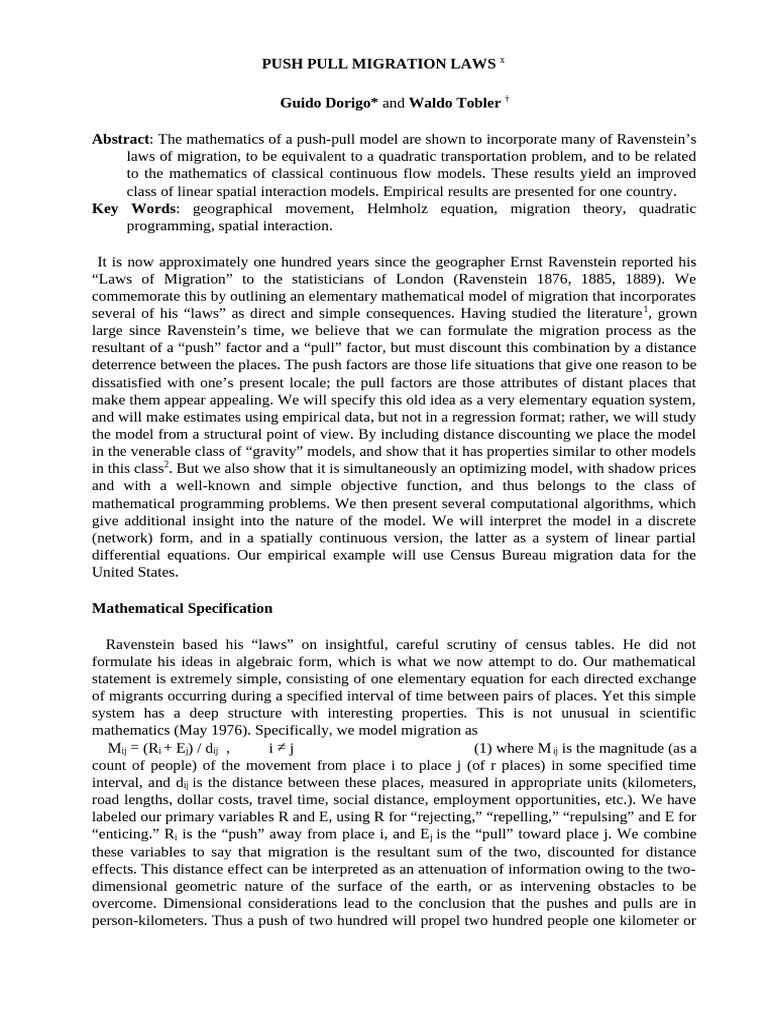 Push-Pull_Migration_Laws | PDF | Mathematical Optimization | Matrix ...