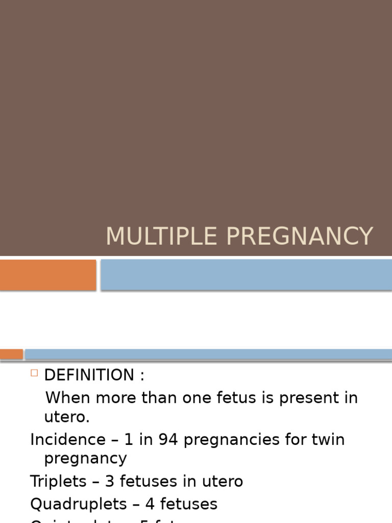 Multiple Pregnancy | PDF | Multiple Births | Childbirth