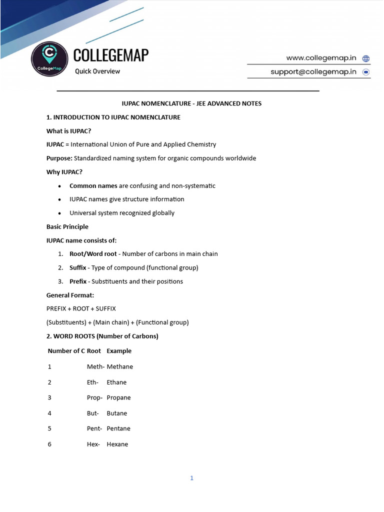 IUPAC Nomenclature Guide for Organic Compounds | PDF | Alkene | Amine