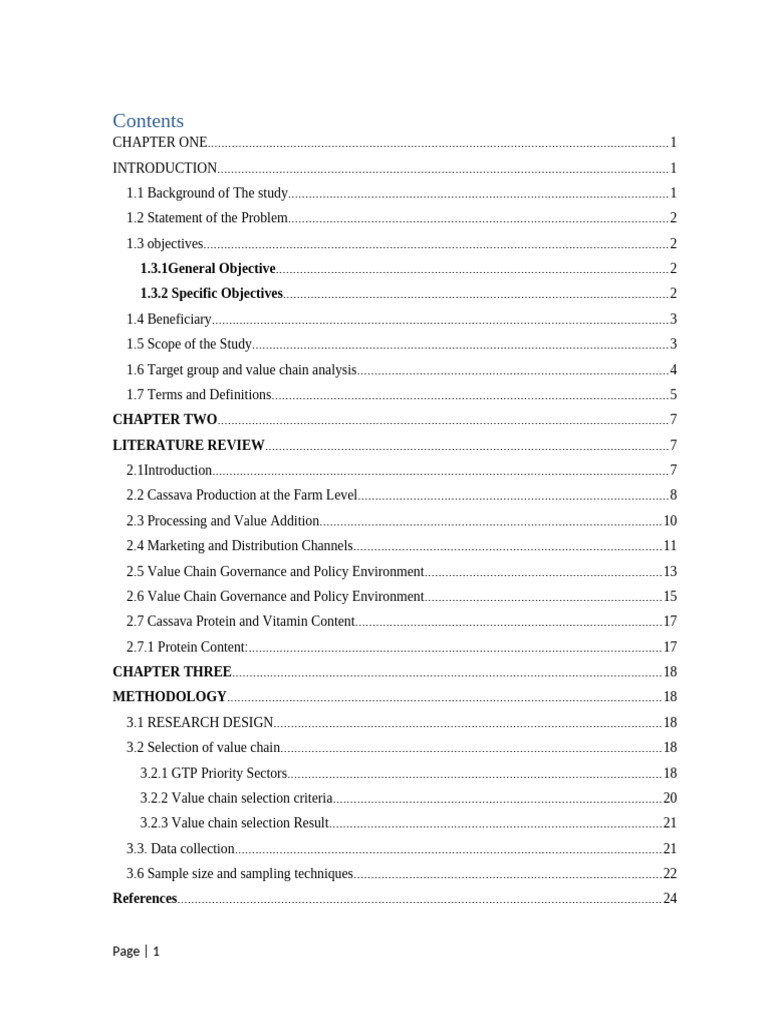 Cassava Production and Value Chain Analysis | PDF | Governance ...