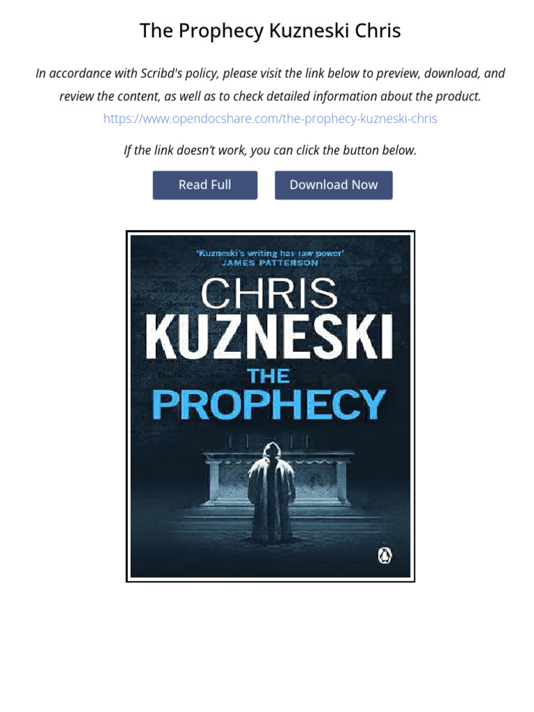 The Prophecy Kuzneski Chris | PDF