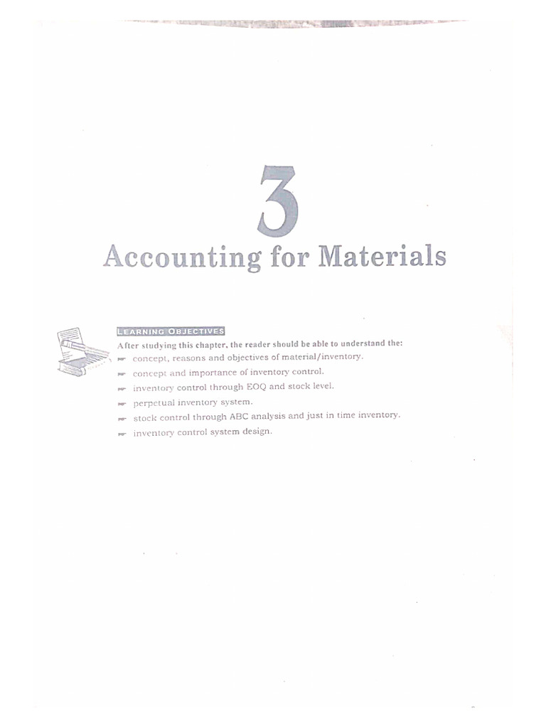 Cost and Management Accounting Chapter-3 | PDF