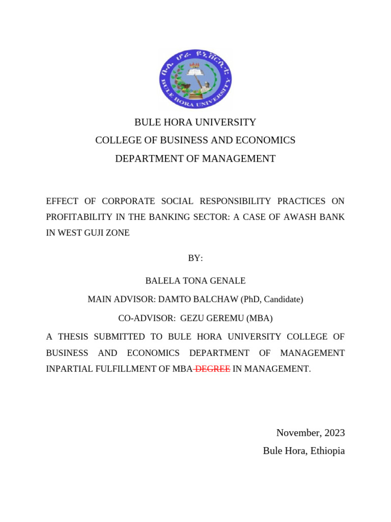 Research Final Draft BRFD (2024) 5 | PDF | Corporate Social ...