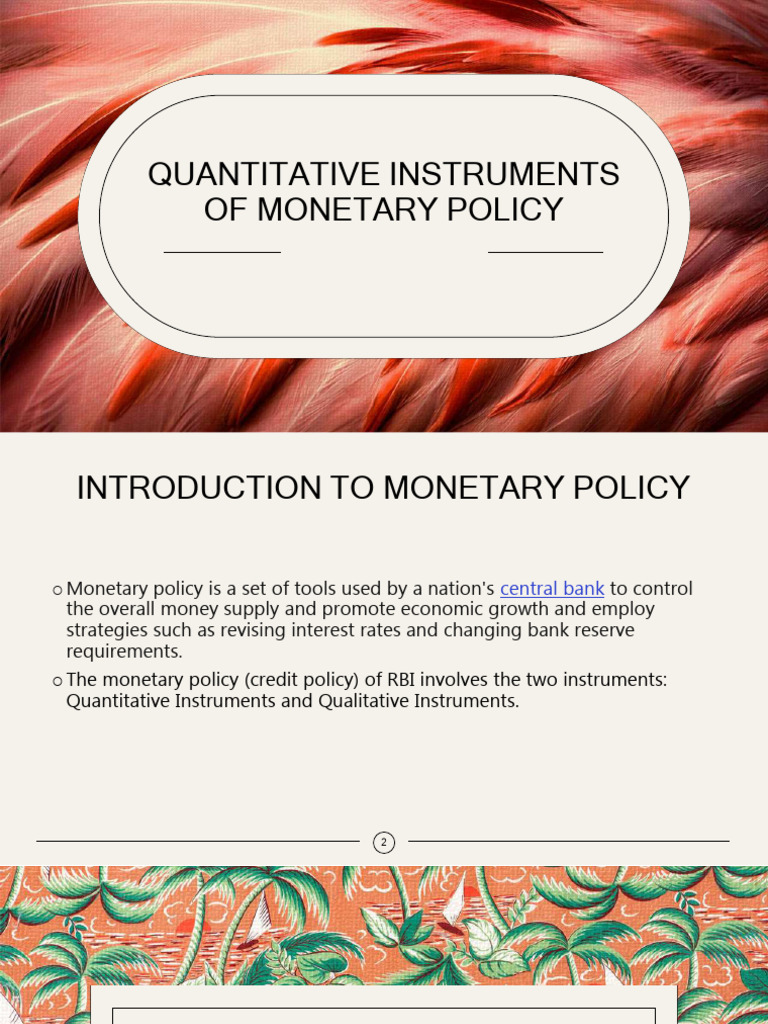 Quantitative Instruments of Monetary Policy | PDF | Reserve Bank Of ...