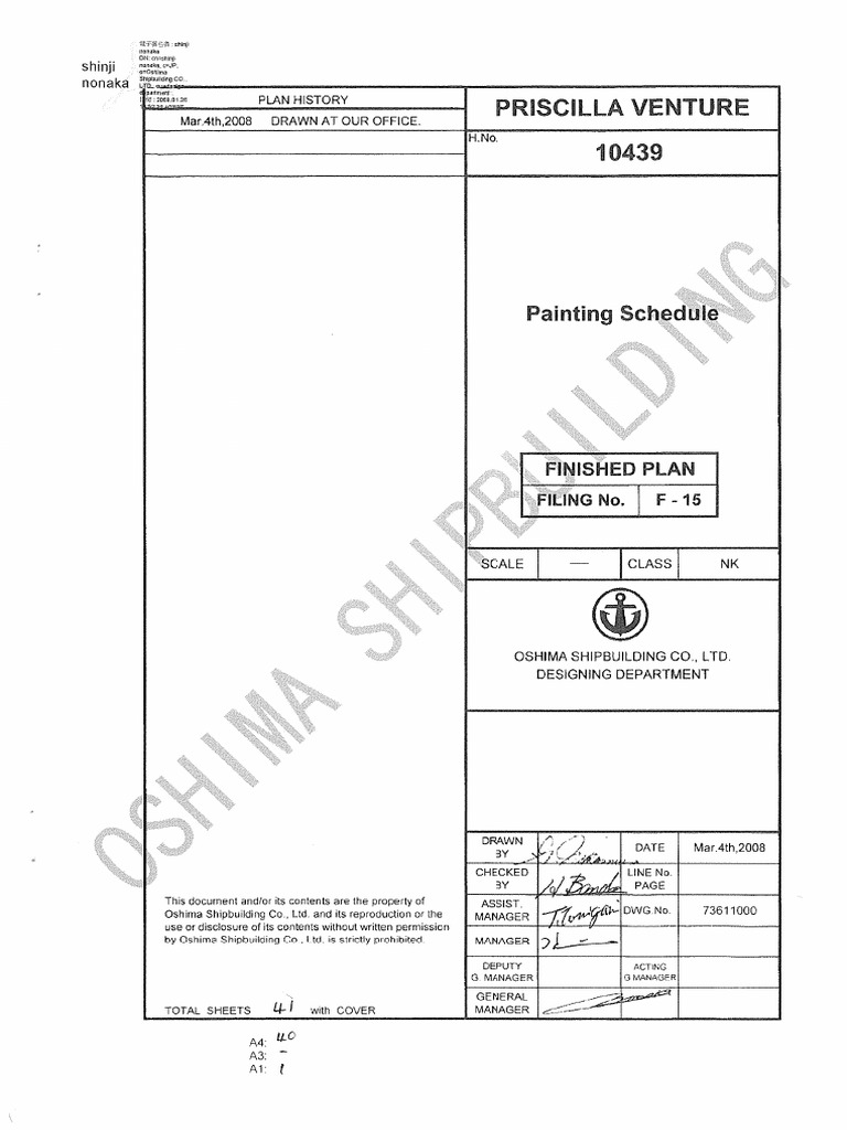 F-15. Painting Schedule | PDF