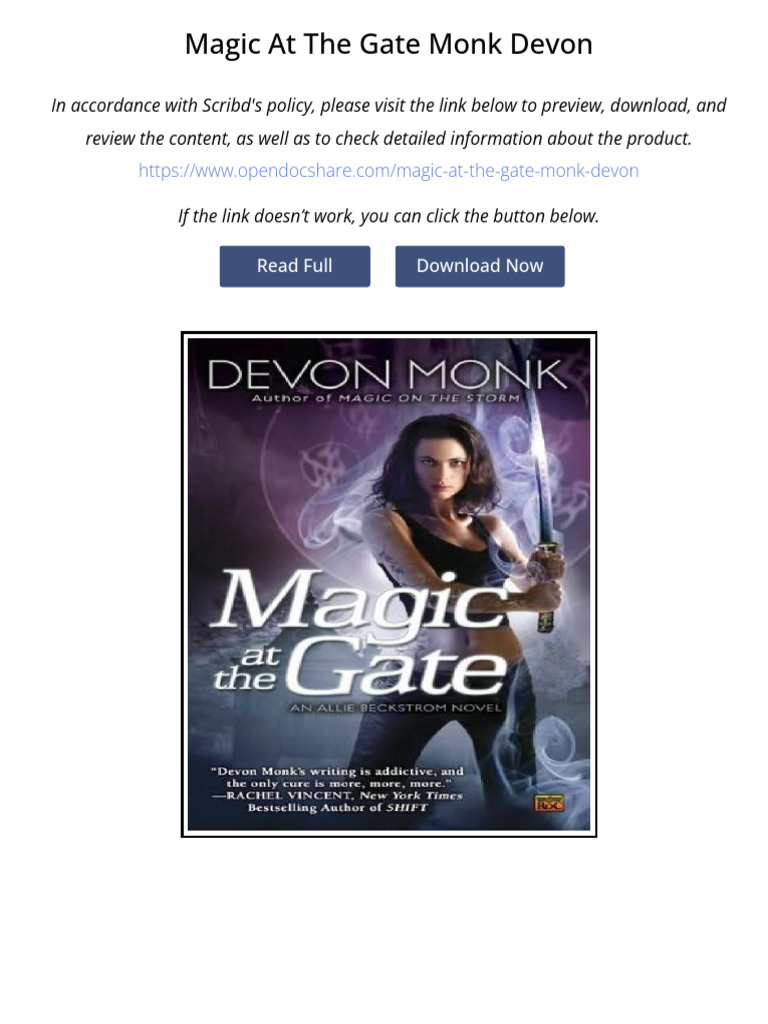 Magic At The Gate Monk Devon | PDF | Urban Fantasy | Romance Novels