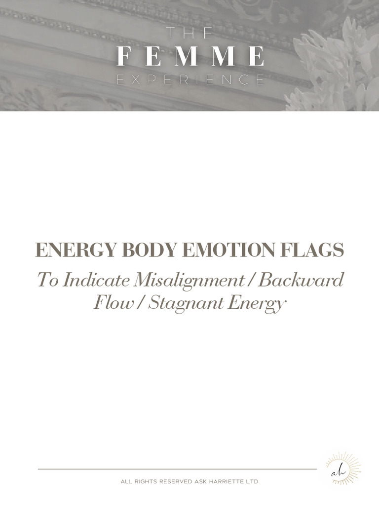 Energy Body Emotion Flags Explained | PDF | Emotions | Fear