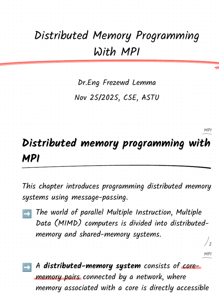 Mpi Slides 2 | PDF | Message Passing Interface | Software Development