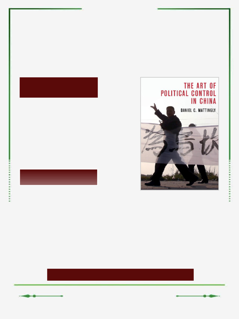 The Art of Political Control in China Daniel C. Mattingly eBook early ...