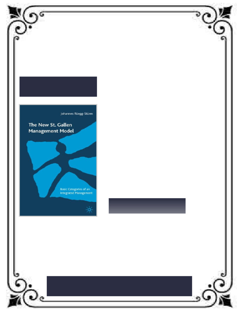 The New St Gallen Management Model Basic Categories of an Integrated ...