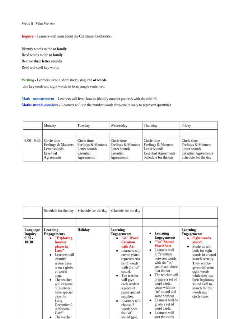 Unit 2 Week 6 Lessons 25 - 26 | PDF | Learning