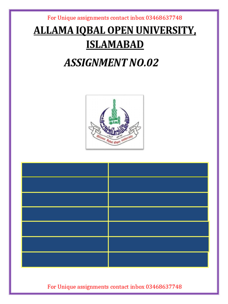 Unique 8603- 03468637748 | PDF | Curriculum | Educational Assessment