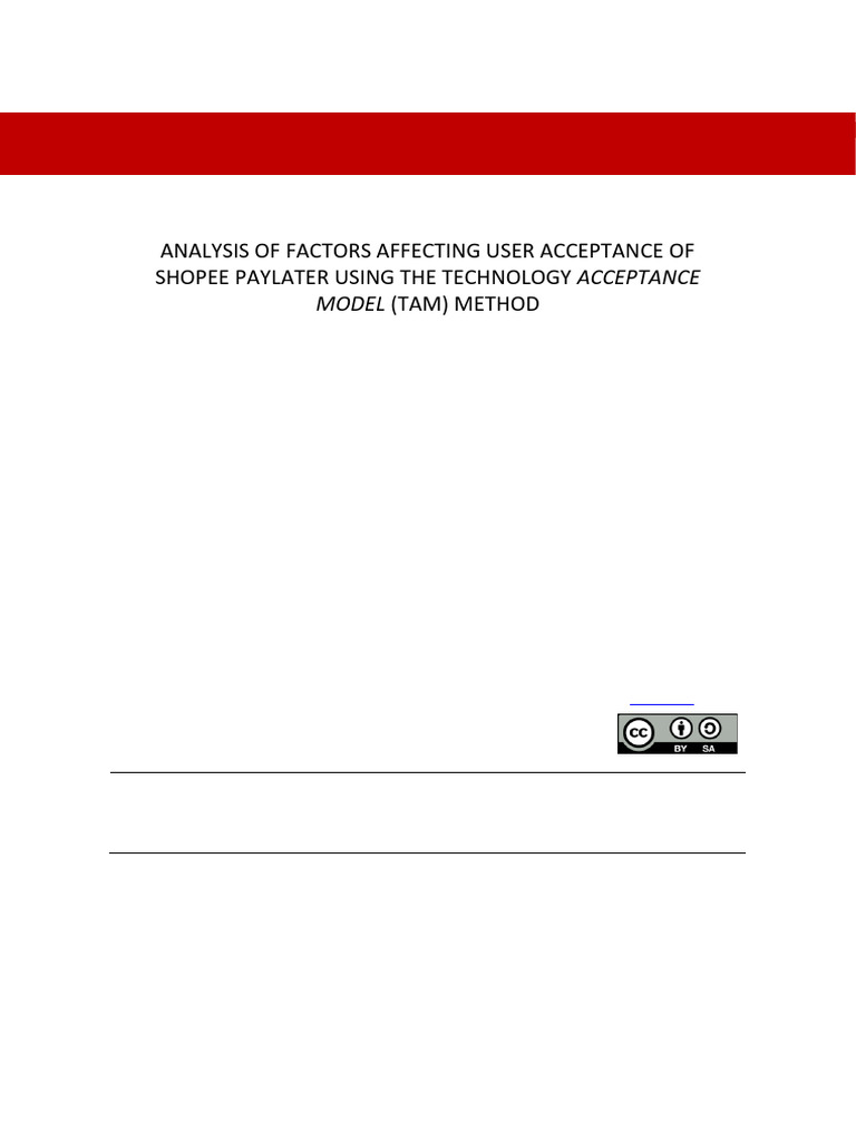 User Acceptance of Shopee Paylater Analysis | PDF | Validity ...