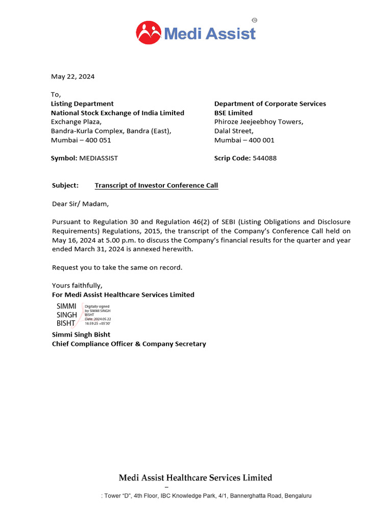 Medi Assist | PDF | Dividend | Insurance