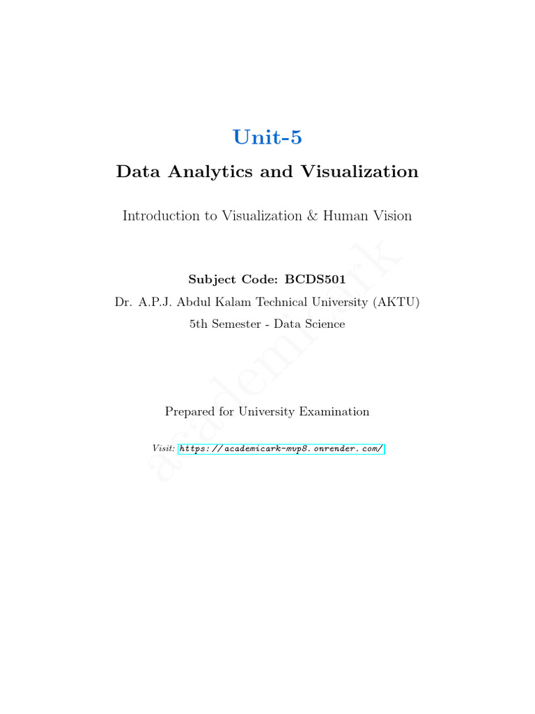 dav_unit_5_notes | PDF | Statistics | Data Analysis