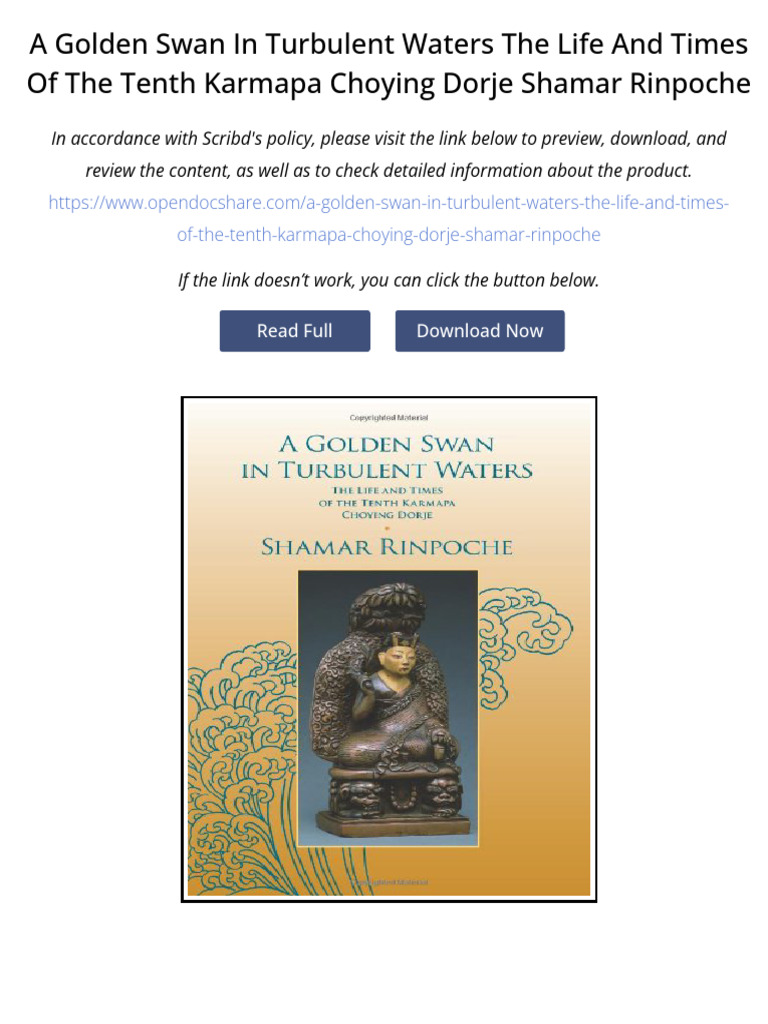 A Golden Swan In Turbulent Waters The Life And Times Of The Tenth ...