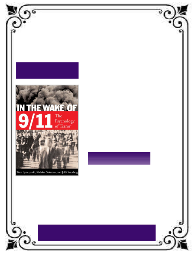 In the Wake of 9 11 The Psychology of Terror 1st Edition Thomas A ...