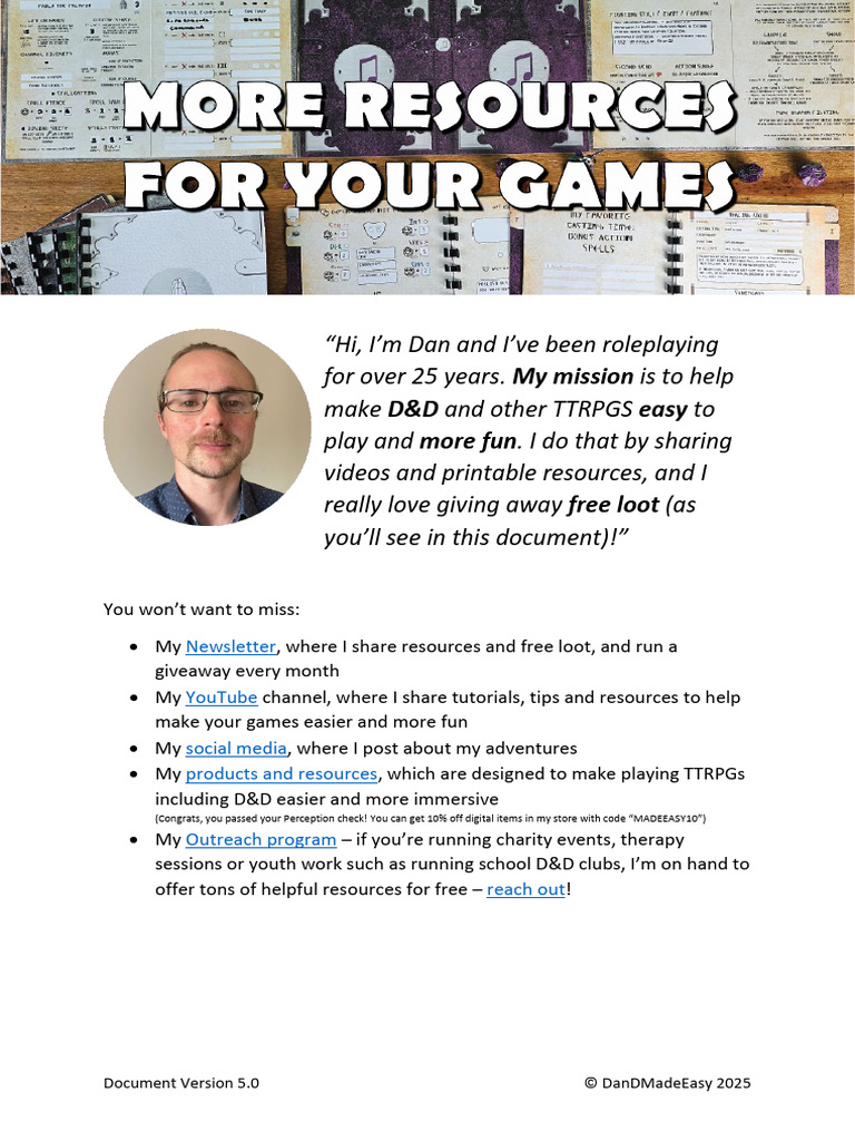 TTRPG Resources and Tools Guide | PDF | Tabletop Role Playing Game ...