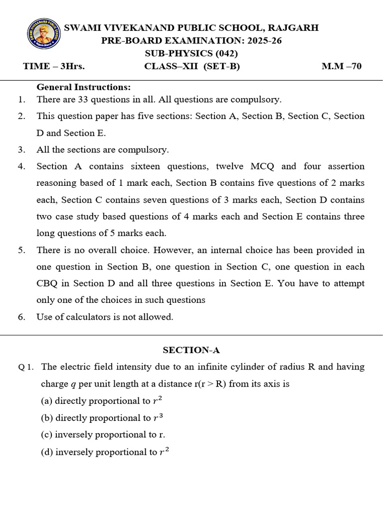 Qp Xii 042 Phy Set b Us | PDF | P–N Junction | Electromagnetism