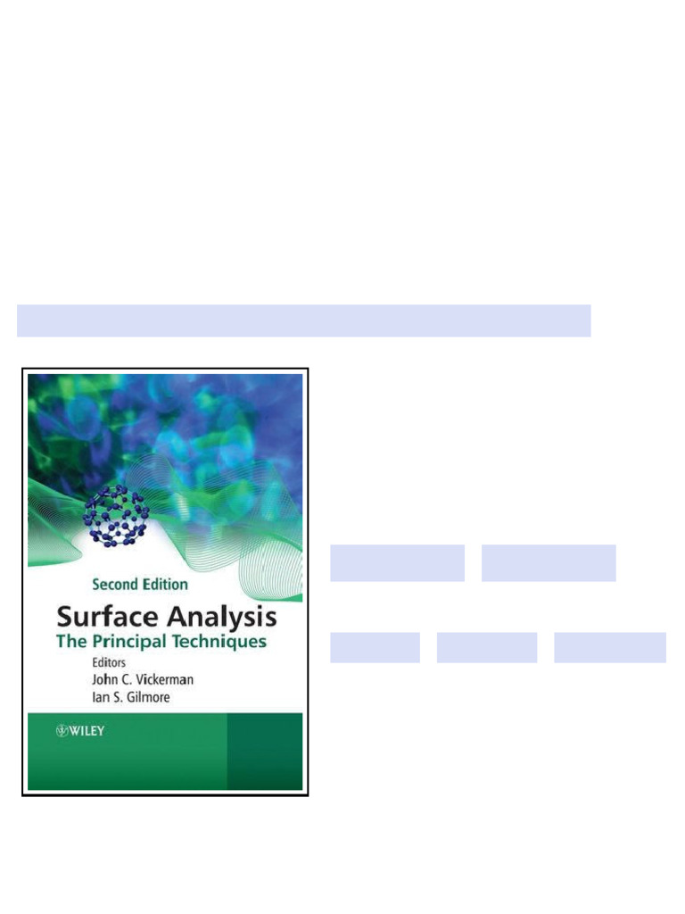 (Ebook) Surface Analysis - The Principal Techniques, 2nd Edition by John C. Vickerman, Ian S ...