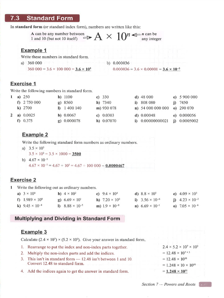 Standard Form0questions | PDF