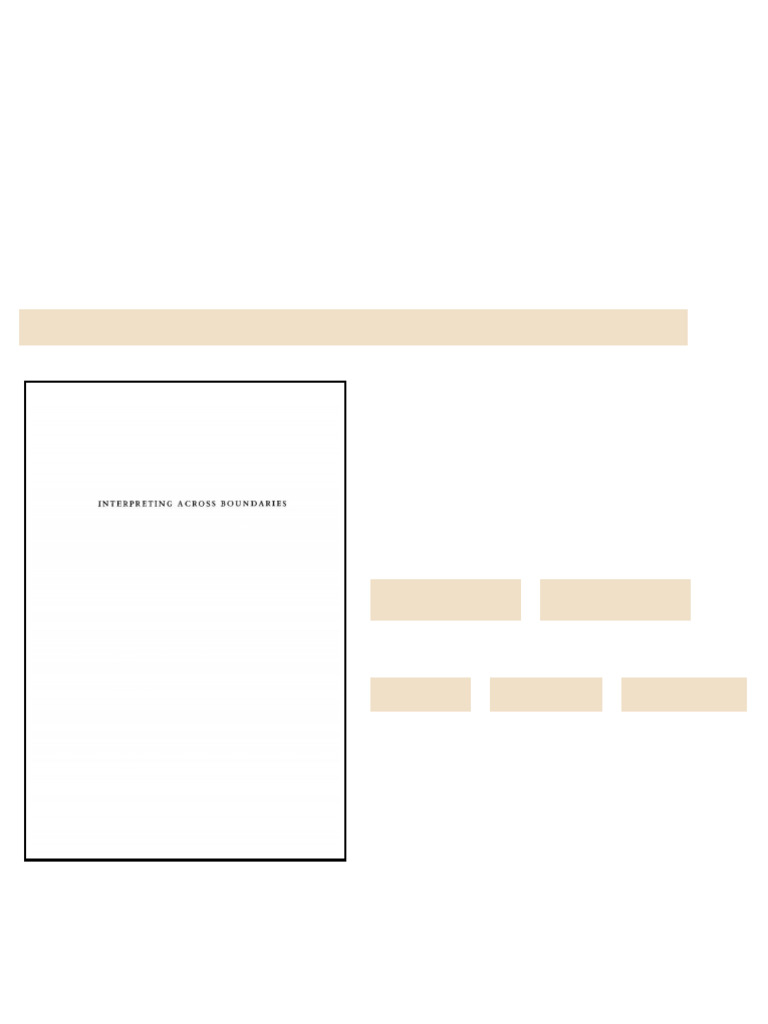 (Ebook) Interpreting across Boundaries: New Essays in Comparative ...