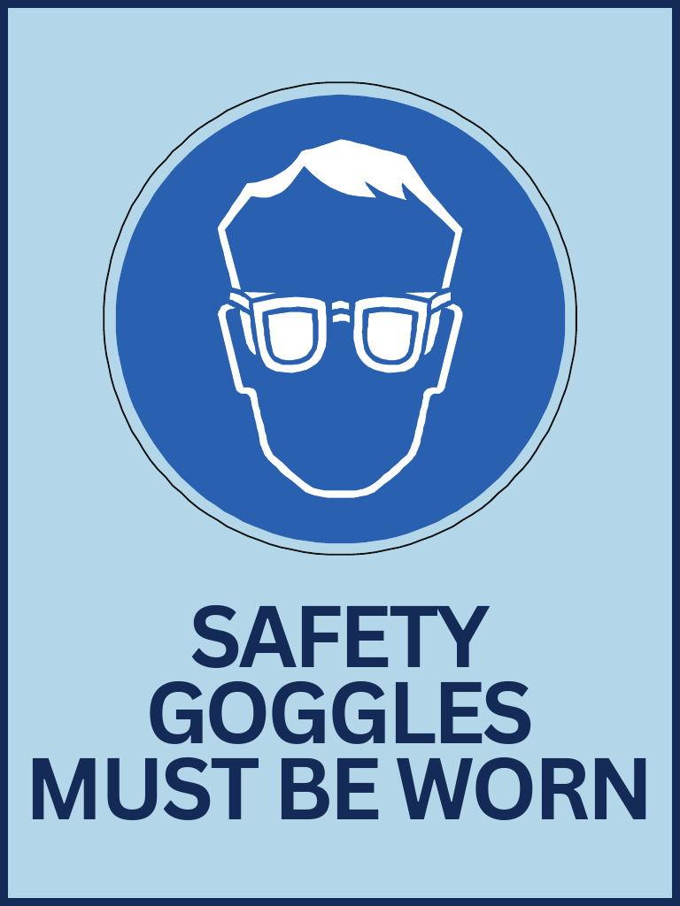 Caution Poster Safety Goggles | PDF