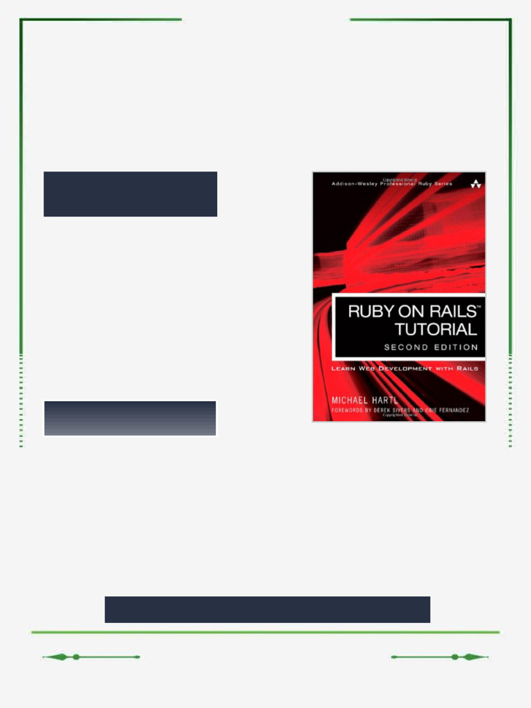 Ruby on Rails Tutorial Learn Web Development with Rails 2nd Edition ...