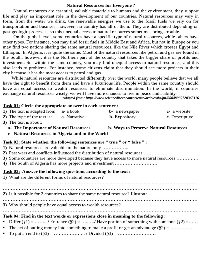 Global Distribution of Natural Resources | PDF | Natural Gas | Economies