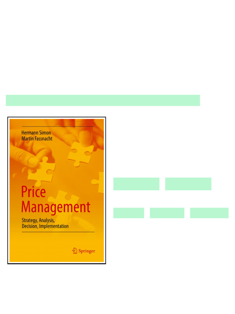 Price Management Strategy Analysis Decision Implementation ...