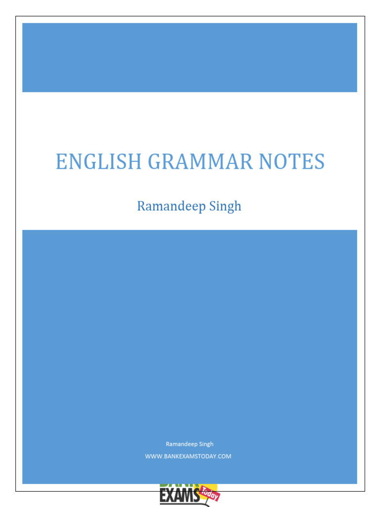 English Grammar Notes | PDF | English Grammar | Verb