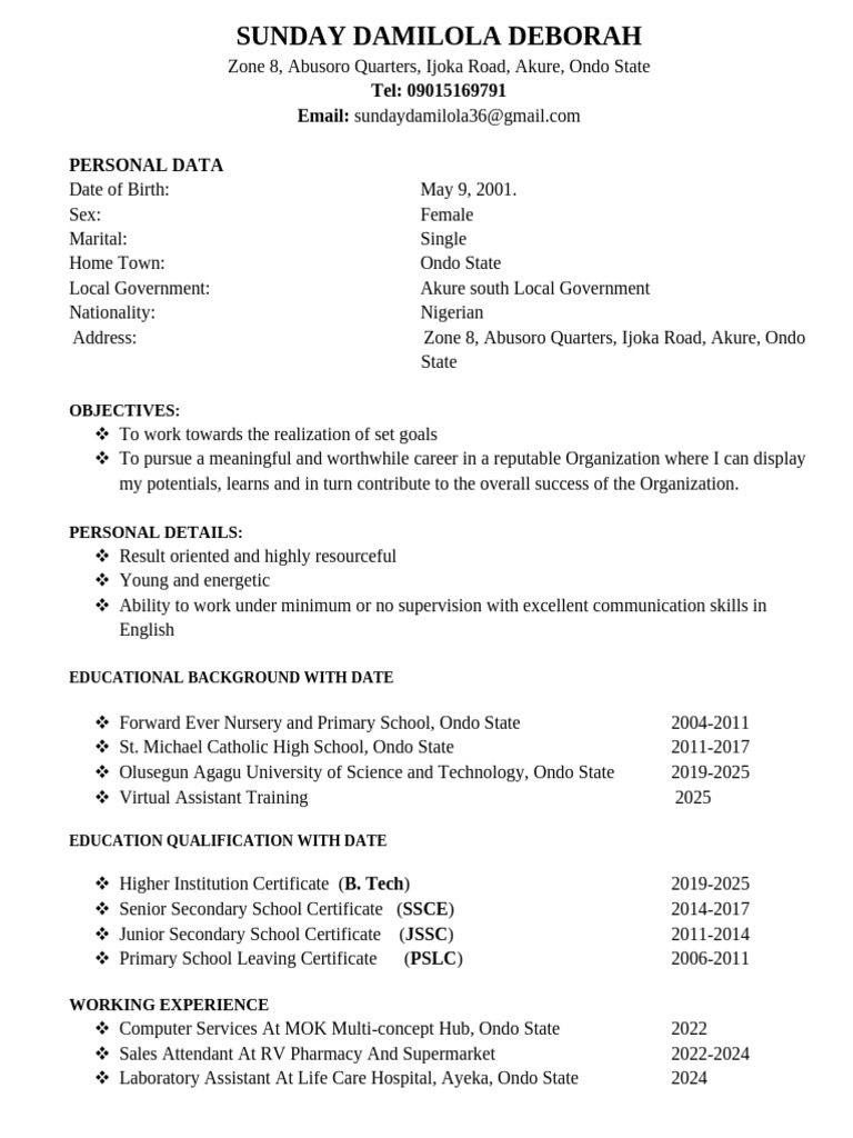 DEBBY CV_032105 2 | PDF