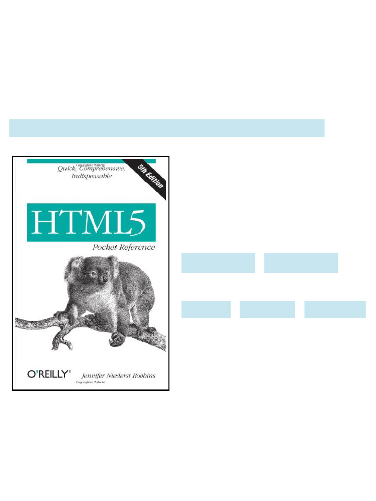 (Ebook) HTML5 Pocket Reference by Jennifer Niederst Robbins ISBN 9781449363352, 1449363350 Full ...