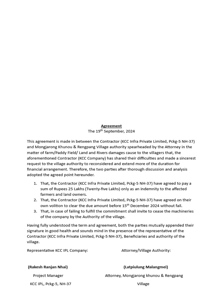 Agreement Final | PDF