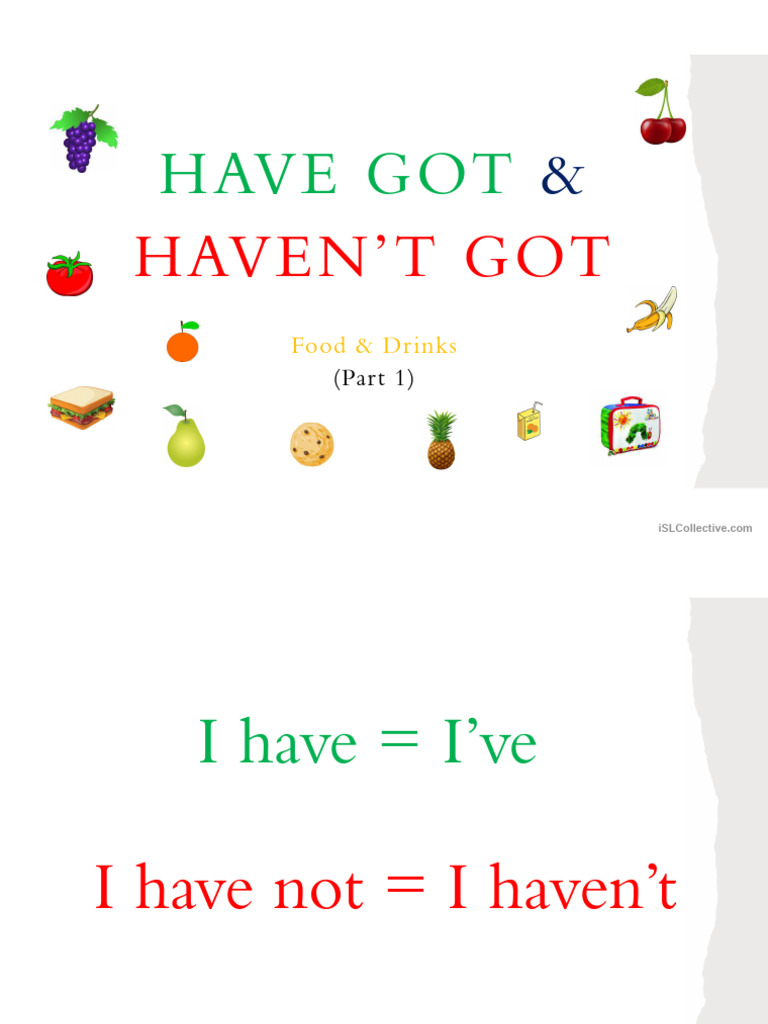 Food_ Have & Haven't Got (Part 1) | PDF