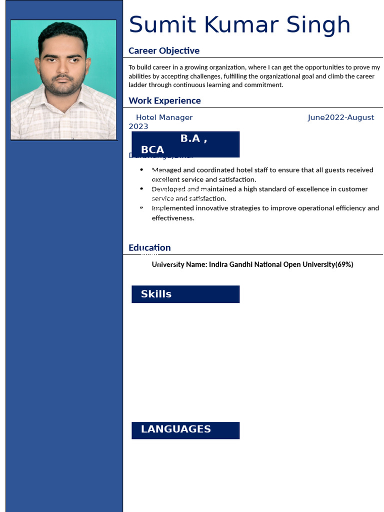 Sumit Resume | PDF | Computing