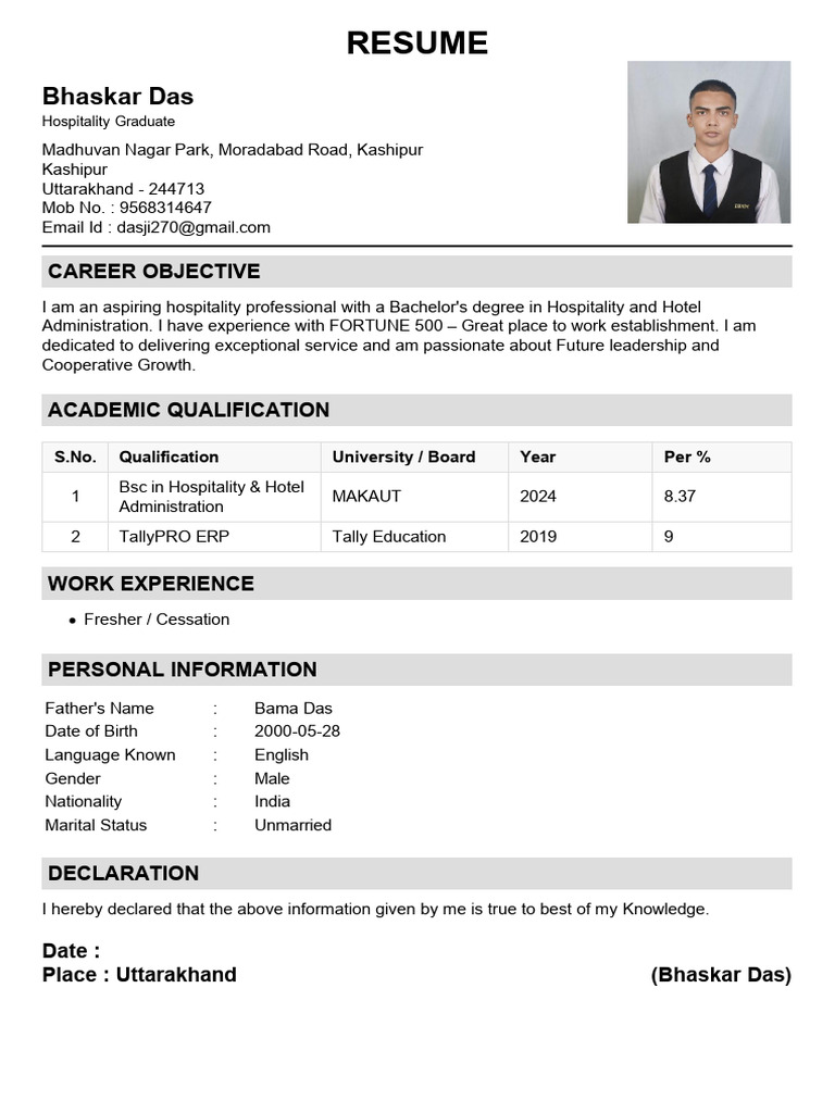 Bhaskar Resume HR&Admin | PDF